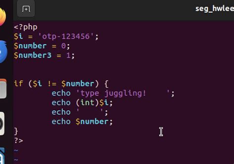 Php Specific Vulnerability Type Juggling