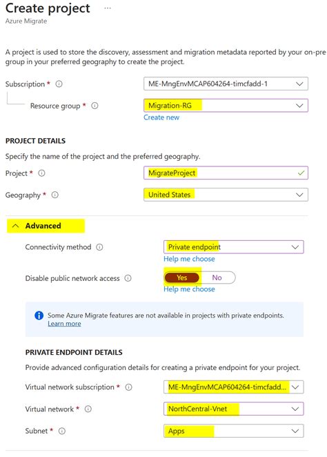 migrate physical vms using azure migrate with private endpoints scom