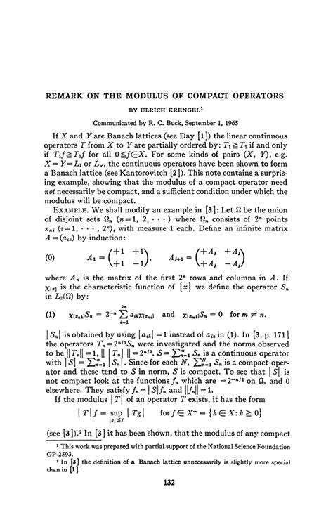 Pdf Remark On The Modulus Of Compact Operators
