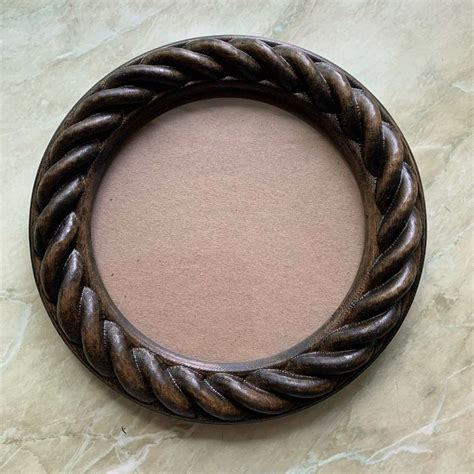 Circle Wooden Picture Frames Modern Round Wooden Picture