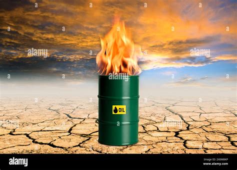 Climate Emergency Conceptual Composite Image Fossil Fuels Are Made