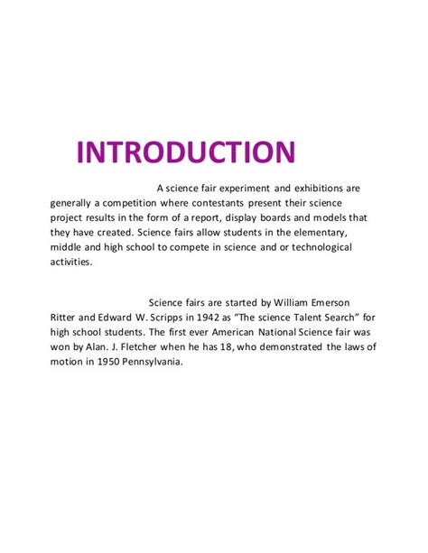 Fine Beautiful Info About How To Write Science Fair Introduction