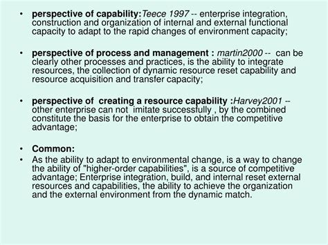 Ppt Nature Of Dynamic Capabilities In Sustainable Enterprise