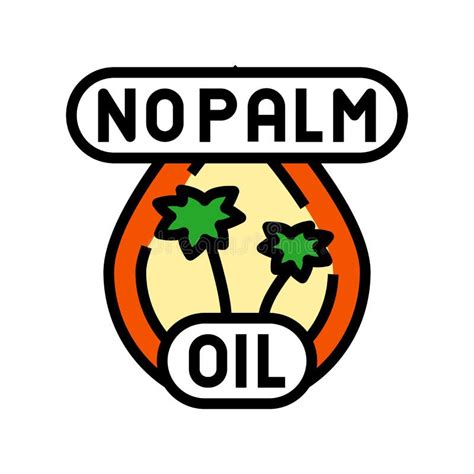 No Palm Oil Color Icon Vector Illustration Stock Vector Illustration