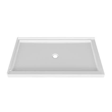 Base De Douche 42 X 36 En Coin Mur à Gauche En Blanc Lustré