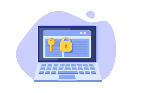 사이버 보안 데이터 액세스 보호 네트워크 안전 데이터 개념 웹 페이지 디자인 템플릿입니다 벡터 일러스트레이션 데이터에 대한 스톡 벡터 아트 및 기타 이미지 Istock