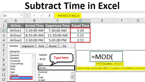 Subtract Time In Excel Excel Formula To Subtract Time Values