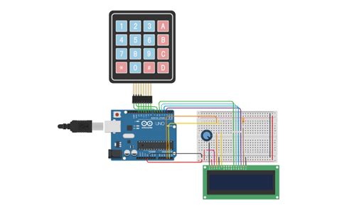 Circuit Design Interfacing Of Keypad With Lcd Tinkercad