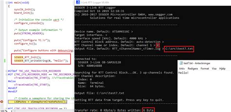 Using J Link Rtt Streaming Percepio