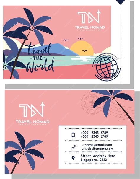 Premium Vector Travel Agency Business Card Templates