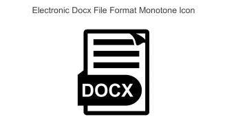 Electronic Docx File Format Monotone Icon In Powerpoint Pptx Png And Editable Eps Format PPT Example