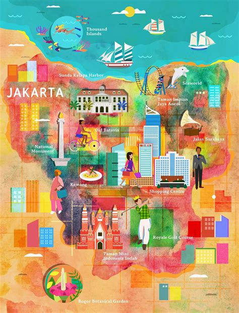 Jakarta Travel Map Origin Destination Map Showing Home Locations And