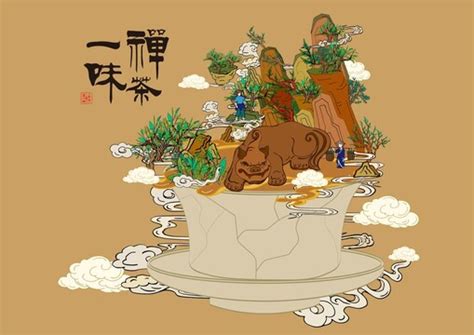 古树茶插画 茶类包装 包装设计 设计模板 汇图网www huitu