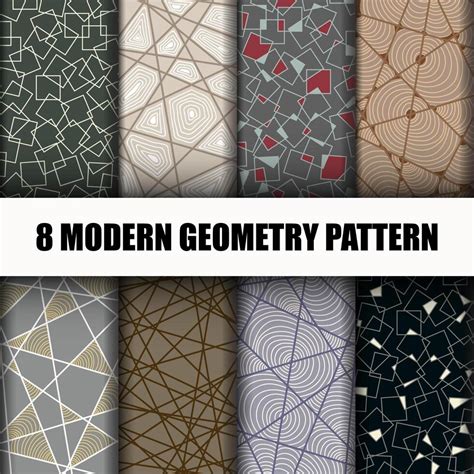 8 Set Geometry Pattern 465941 Vector Art At Vecteezy