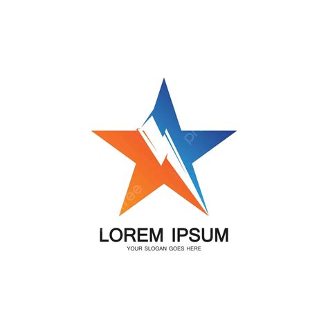 Design Template For Vector Icon Of Lightning Star And Energy Star Logo