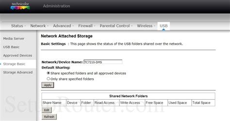 Technicolor TC DNZ Screenshot StorageBasic