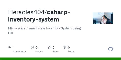 Github Heracles404csharp Inventory System Micro Scale Small Scale Inventory System Using C