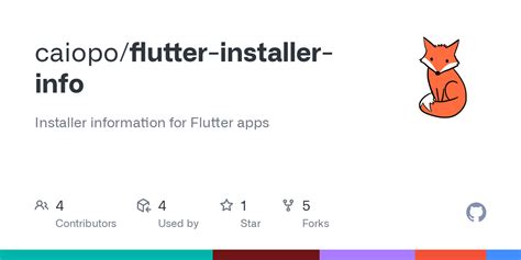 github caiopo flutter installer info installer information for