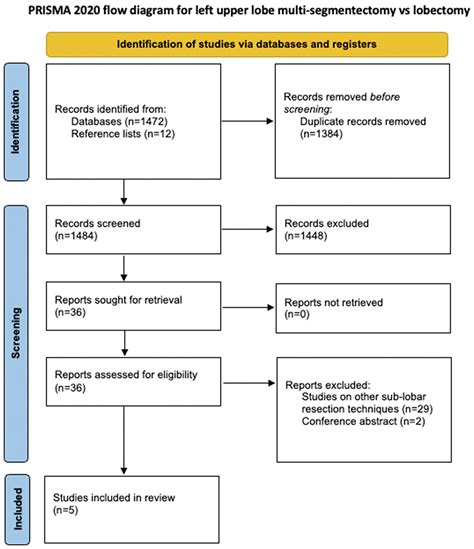 Left Upper Lobe Multi Segmentectomy Versus Lobectomy For Early Stage Lung Cancer A Meta