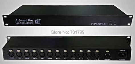 ArtNet DMX 12 Artnet To DMX Converter Artnet Input 512channel 12 Ports Output In RGB Controlers