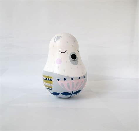 Музыкальная неваляшка мишка с цветочками в интернет магазине на Ярмарке Мастеров Мягкие