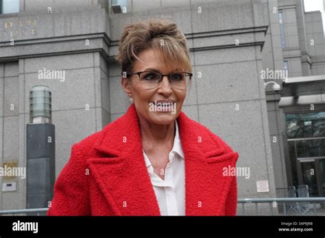 New York United States 14th Apr 2025 Sarah Palin Former Governor Of Alaska Engages With