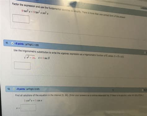 Solved Factor The Expression And Use The Fundamental