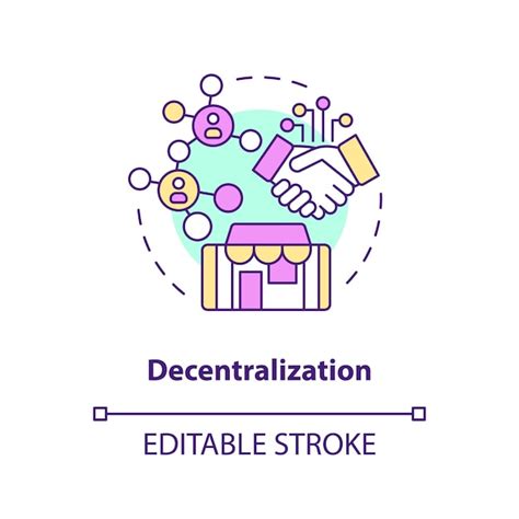 Premium Vector Decentralization Concept Icon