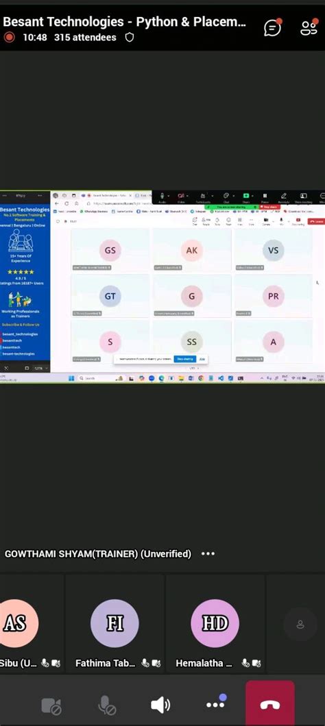Ganga P On Linkedin Python Internship Besanttechnologies