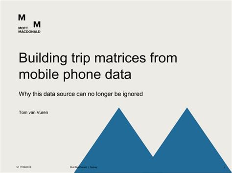 Building Trip Matrices From Mobile Phone Data Pptx