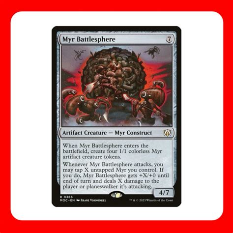 [mtg] Myr Battlesphere [moc] [artifact] [rare] [normal] [eng] การ์ดเม