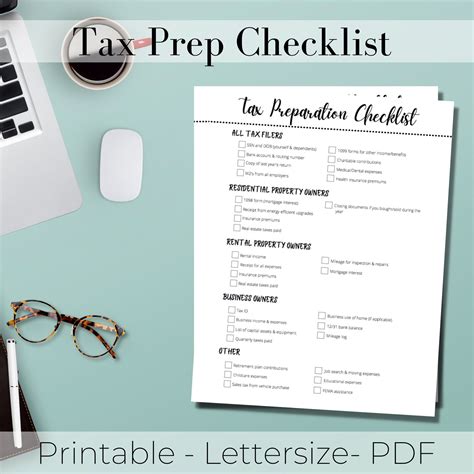 Tax Preparation Checklist Tax Prep Checklist Tax Prep Tracker