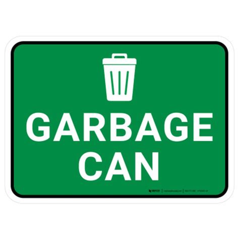 5s Garbage Can Rectangle Floor Sign Comprehensive Safety Signs And Labels For Every Environment