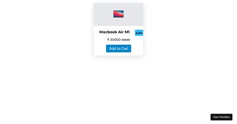 Card Component Mock Codesandbox