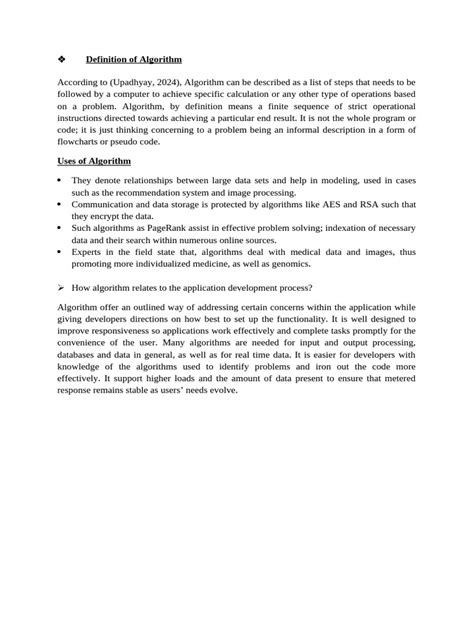 Definition Of Algorithm Programming Assignments Pdf