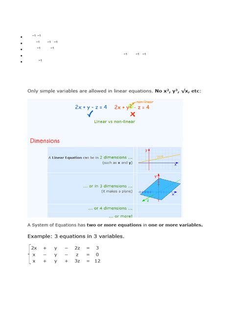 Cours7 System Of Linar Equations 1 Pdf System Of Linear Equations