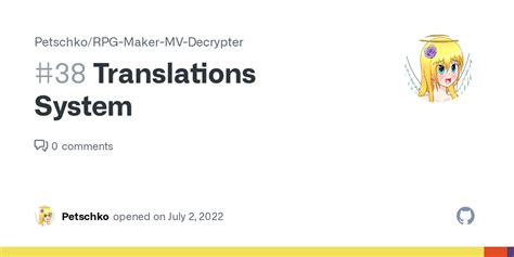 Translations System Issue Petschko RPG Maker MV Decrypter GitHub