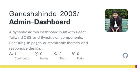 Github Ganeshshinde 2003admin Dashboard A Dynamic Admin Dashboard Built With React Tailwind