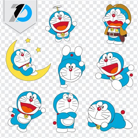 Kit Digital Doraemon Com 72 Vetores 7designer