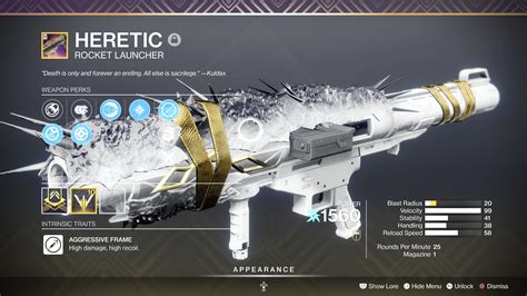 Impulse Amplifier On A ~ Max Velocity Rocket Launcher R Destiny2