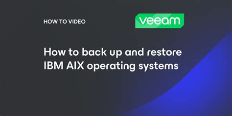 How To Back Up And Restore Ibm Aix Operating Systems