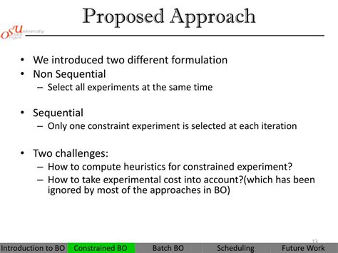 Ppt Bayesian Optimization With Experimental Constraints Powerpoint