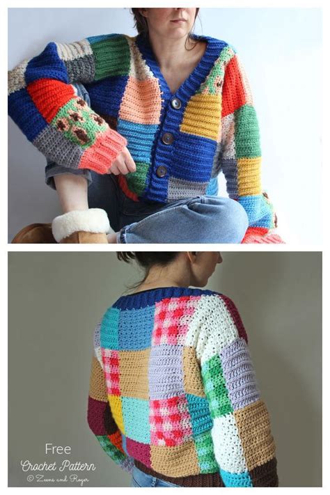 Patchwork Cardigan Free Crochet Patterns Diy Magazine Crochet