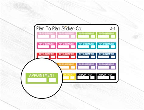 1244~~appointment Tracker Planner Stickers Etsy