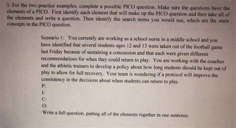 Solved 3 For The Two Practice Examples Complete Elements Chegg Com