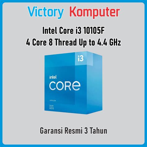 Jual Prosesor Intel Core I3 10105f Box Up To 4 4 Ghz I3 10105f Box Intel Desktop Processor