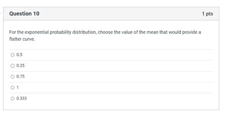 Solved For The Exponential Probability Distribution Choose