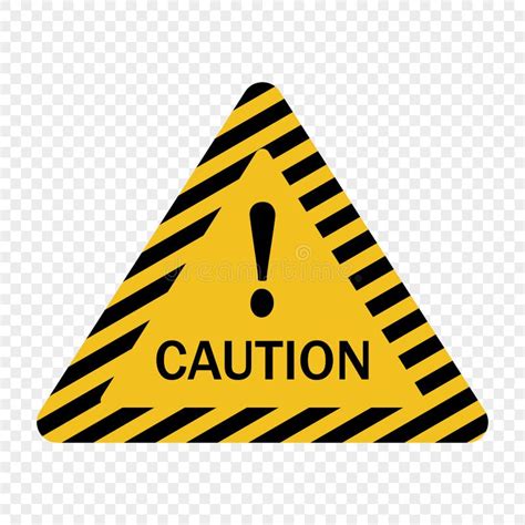 Warning Triangle Icon Yellow And Black Hazard Warning Symbol Stock