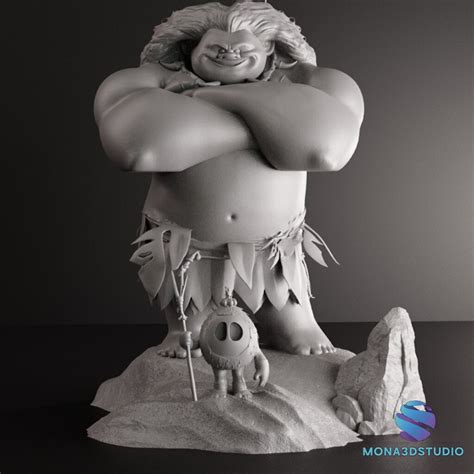 Artstation Maui Fan Art 3d Diorama With Kakamora Presupported Stl