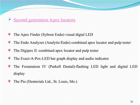 Working Length Determination And Apex Locator Ppt